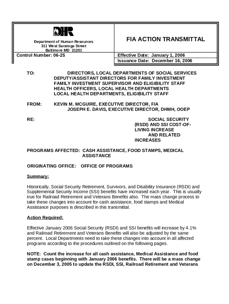 23-03 AT - FIA ACTION TRANSMITTAL - Maryland.gov Doc Template | pdfFiller