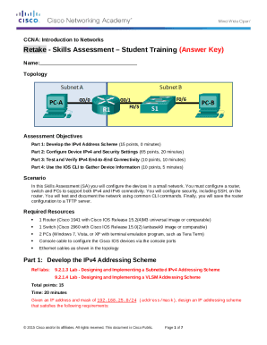 Retake - Skills AssessmentStudent Training (Answer Key) Doc Template ...