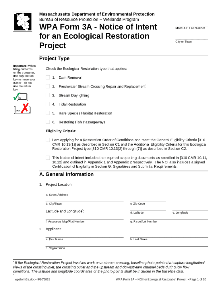 WPA 3Notice of Intent Appendix A - Town of Winthrop Doc Template ...