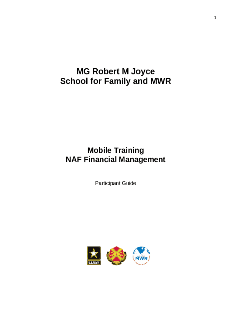 NAF Financial Management for Program Managers Doc Template | pdfFiller