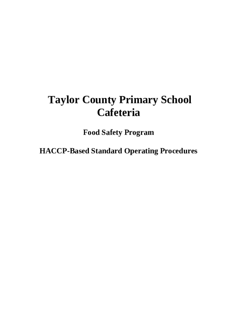 Developing a Food Safety Program Participant Workbook. ... Doc Template ...