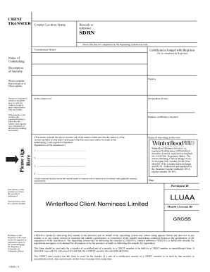 Fillable Online Fillable Online CREST Transfer Form PDF - SVS ...