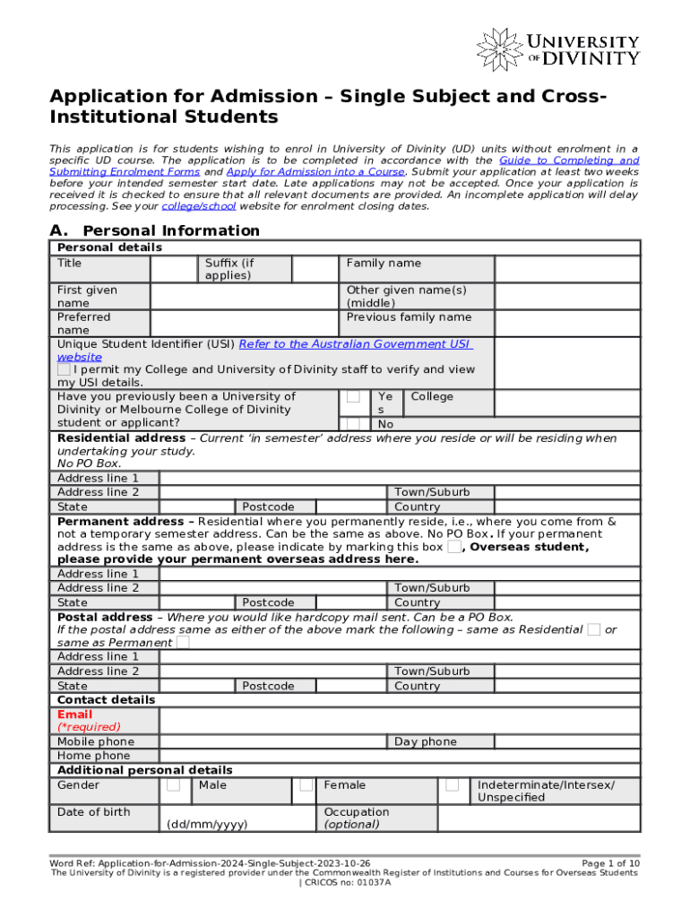 Admission--for-Single-Subject-and-Cross-Institutional ... - divinity ...