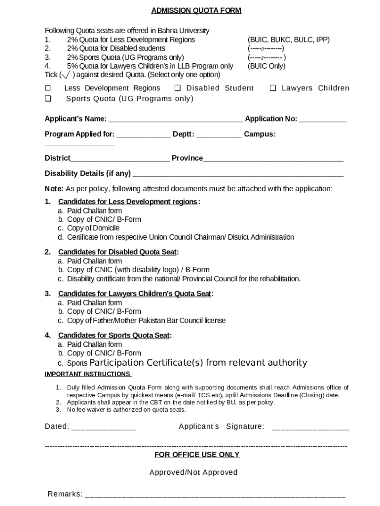 to download Admission quota Doc Template | pdfFiller