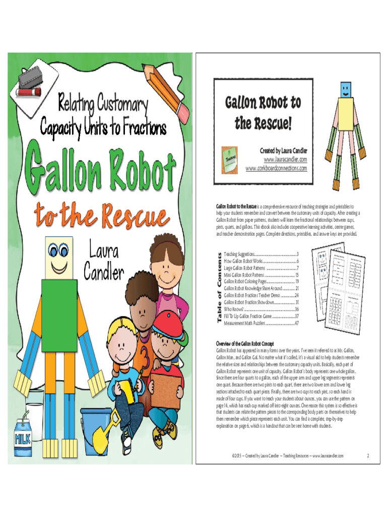 Fillable Online Gallon Man-Gallon Robot-Customary Units of Capacity ...