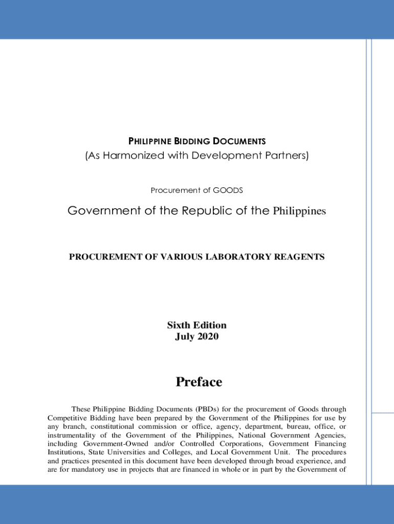 Fillable Online PROCUREMENT OF VARIOUS LABORATORY REAGENTS Fax Email ...