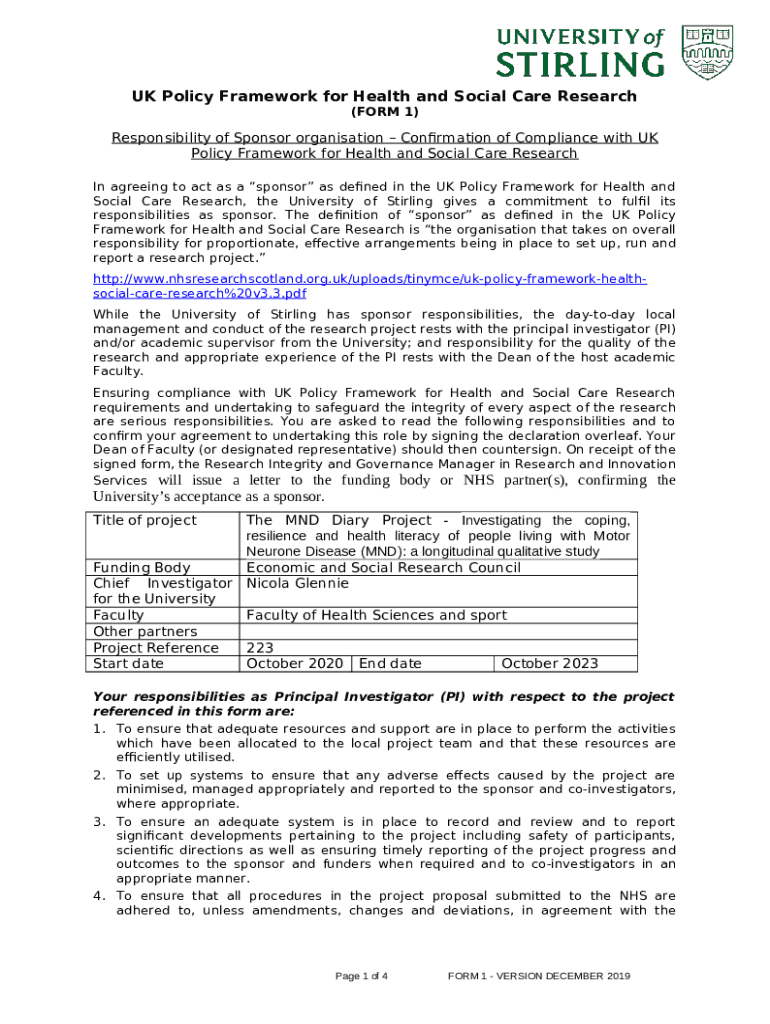 Research Governance Framework for Health and Social ... Doc Template ...