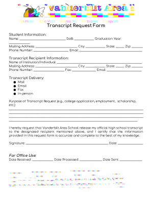 Name: DoB: Graduation Year: Doc Template | pdfFiller