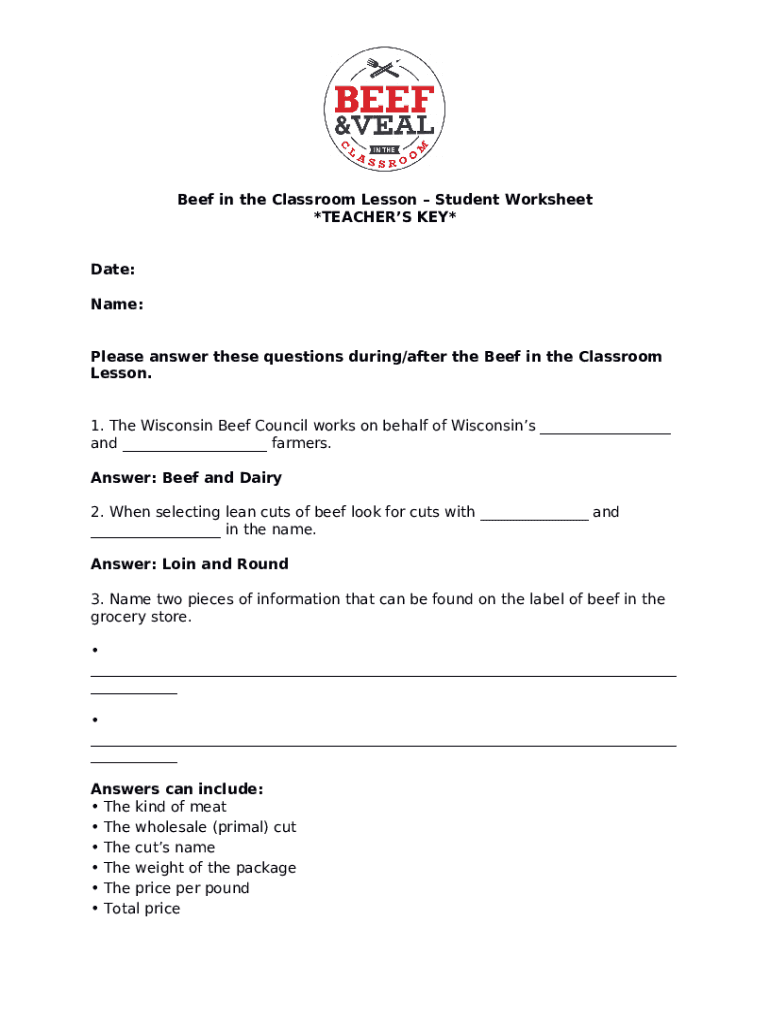 beef-in-the-classroom-student-worksheet-answers.docx Doc Template ...