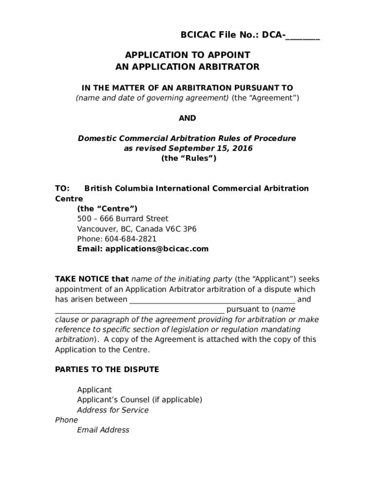 NOTICE TO ARBITRATE Doc Template | pdfFiller
