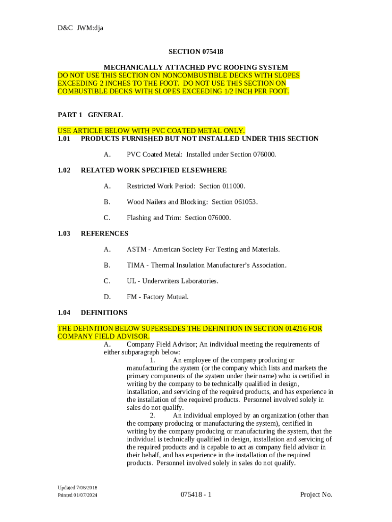 Mechanically Attached and Adhered Roofing Systems Part ... Doc Template | pdfFiller