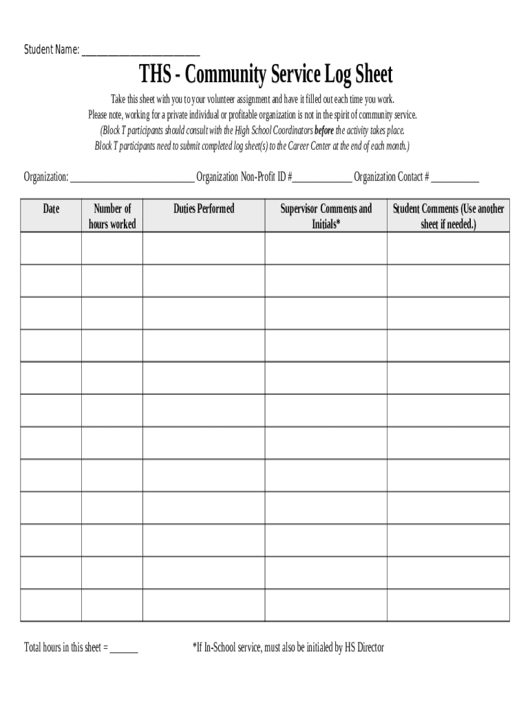 communityservicejmc.doc Doc Template | pdfFiller