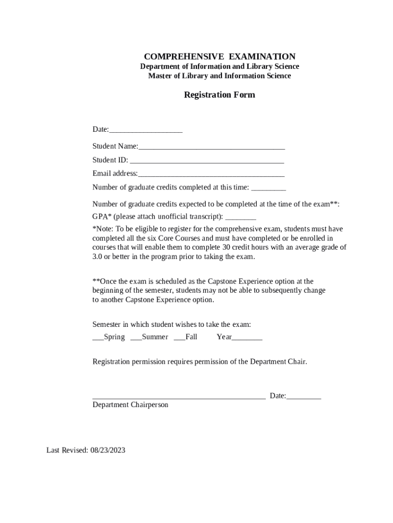 Library and Ination Science Master's Degree Doc Template | pdfFiller