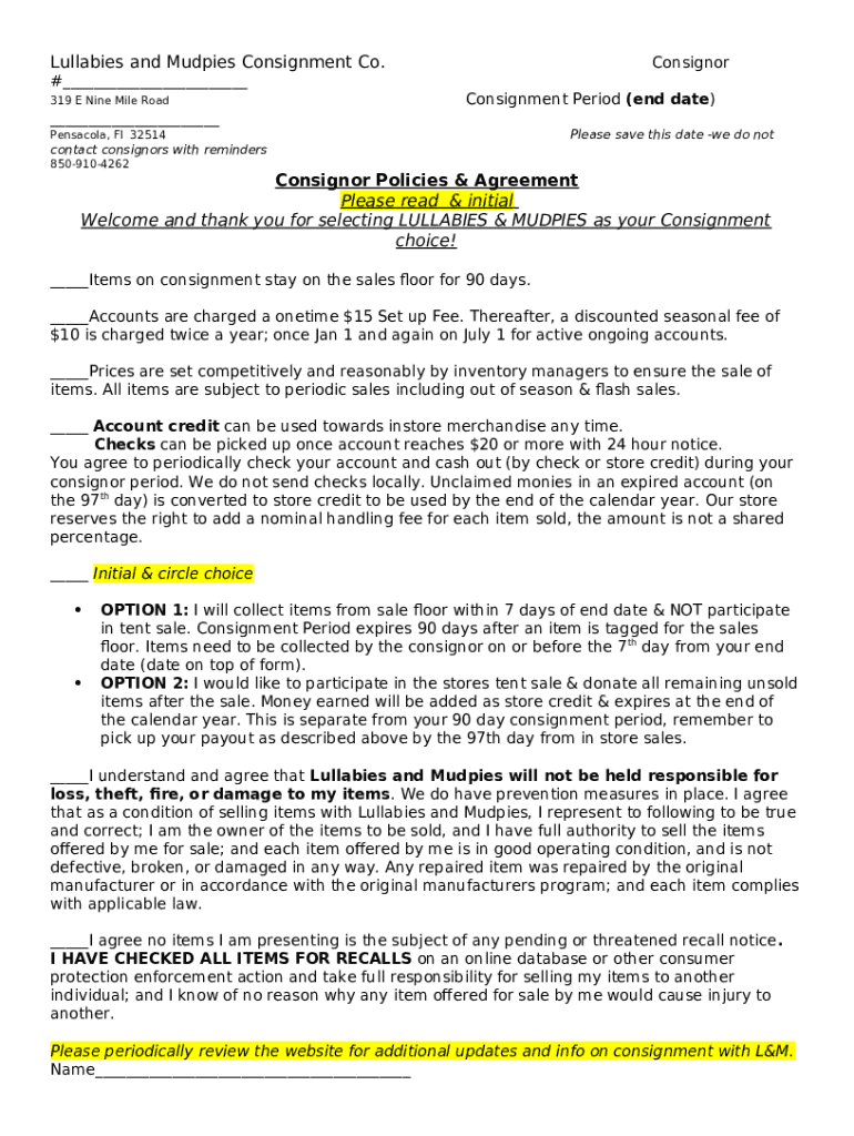 Lullabies & MudpiesFlorida's Favorite Kids Consignment ... Doc Template ...