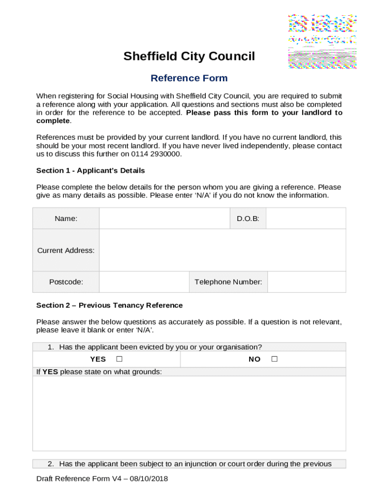 Reference - Sheffield City Council Doc Template | pdfFiller