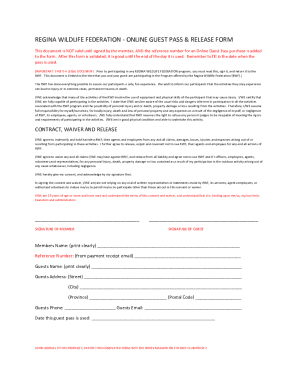 Fillable Online Online Guest Pass Form Fax Email Print - pdfFiller