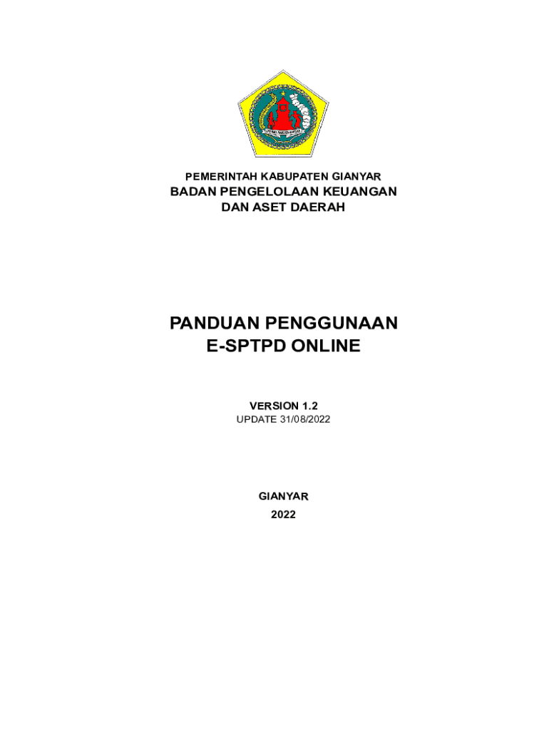 Fillable Online PANDUAN PENGGUNAAN E-SPTPD ONLINE Fax Email Print - pdfFiller