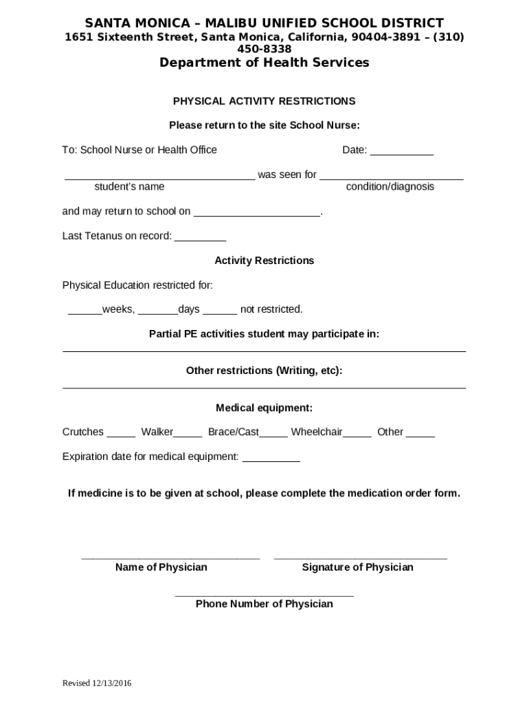 PHYSICAL EXAM REQUIREMENTe Doc Template | pdfFiller