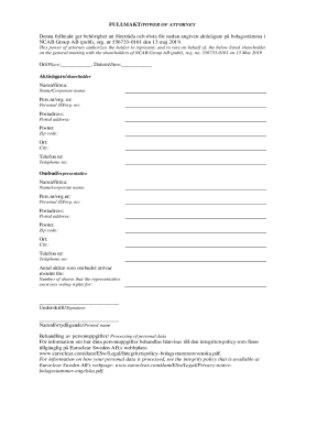 Fillable Online FULLMAKT Power of Attorney Fax Email Print - pdfFiller