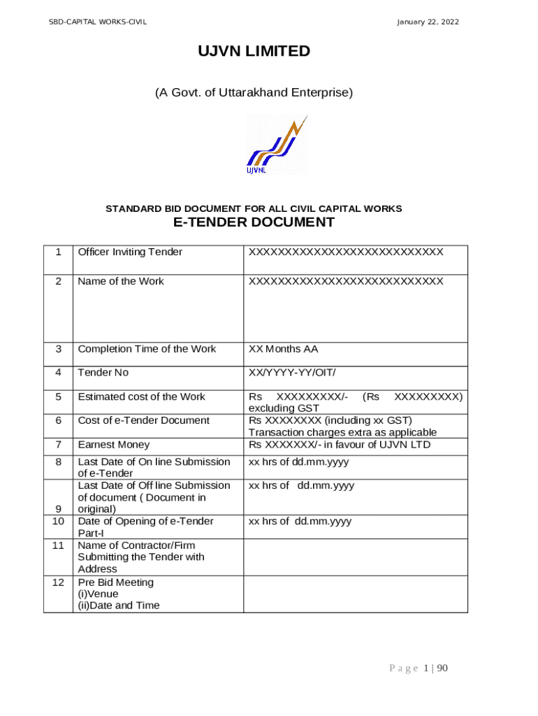 Invitation for Bids Letterhead of the Employer Date Doc Template | pdfFiller