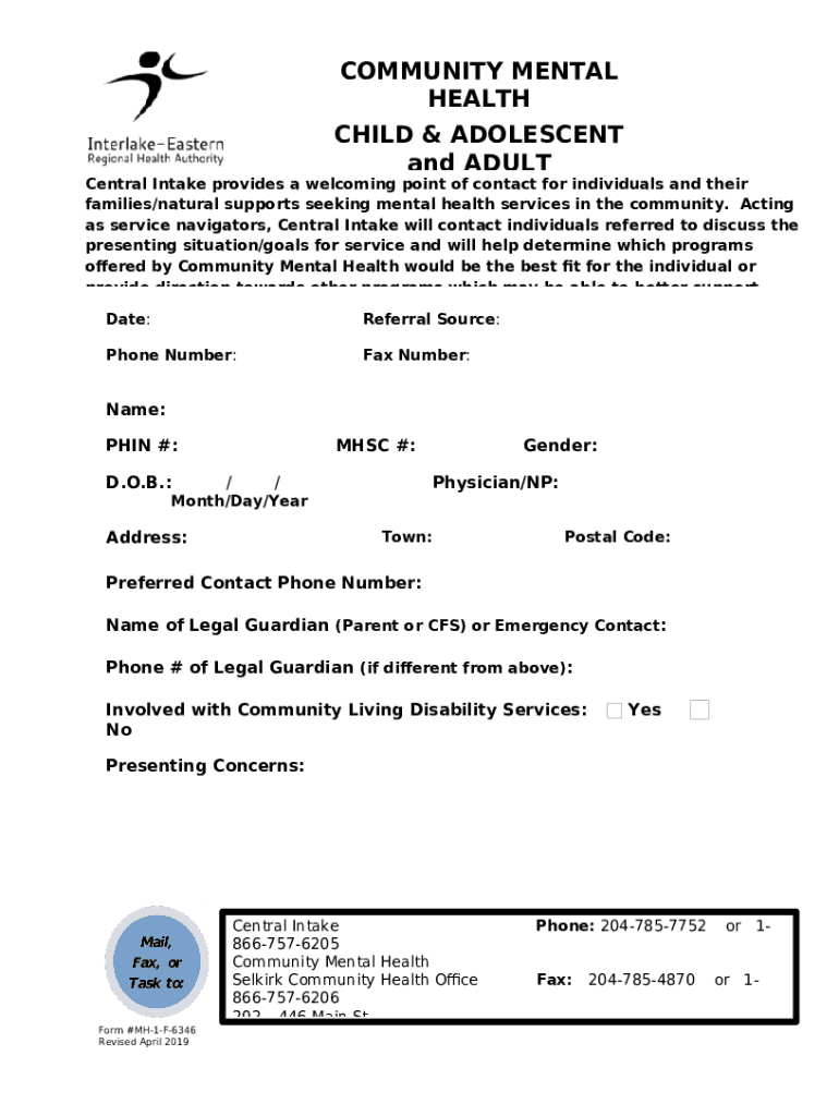 Adult/ Child & Adolescent Referral Doc Template | pdfFiller