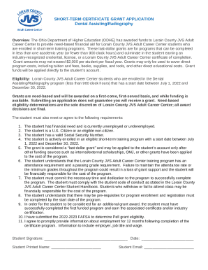 Short-Term Certificate Grant ProgramThe Ohio Department ... Doc ...