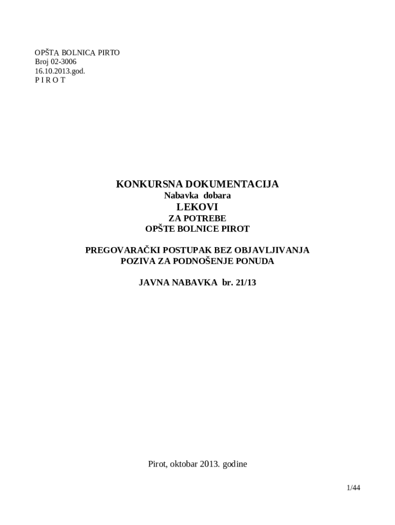 TA BOLNICA PIRTO Doc Template | pdfFiller