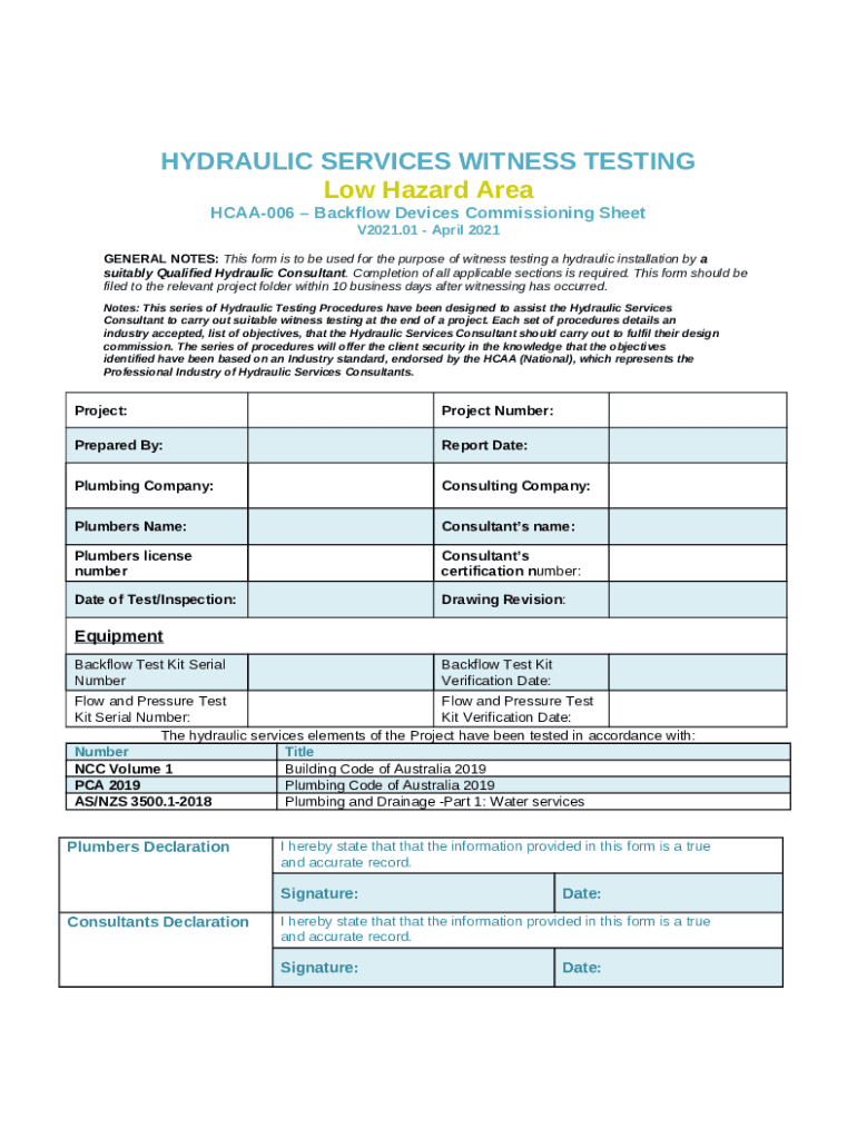 Backflow Prevention Device Commission, Inspection and ... Doc Template ...