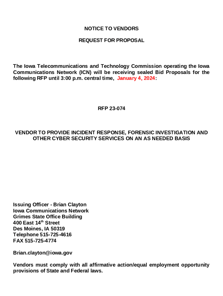 REQUEST FOR INATION (RFI) FOR ENERGY ... Doc Template | pdfFiller