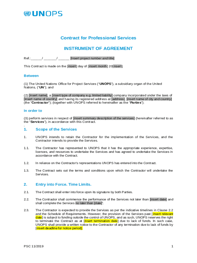 INSTRUMENT OF AGREEMENT Doc Template | pdfFiller