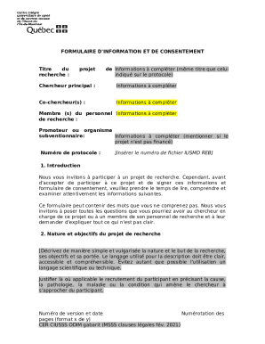 ulaire d'ination et de consentement dans le cadre ... Doc Template ...