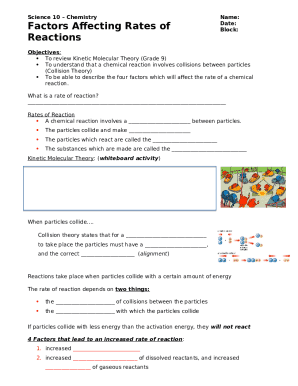 Factors Affecting the Rate of Reactions - Collision Theory ... Doc ...