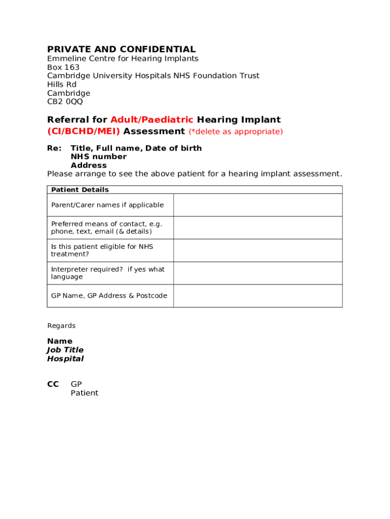 Cochlear implant services for children, young people and ... Doc ...