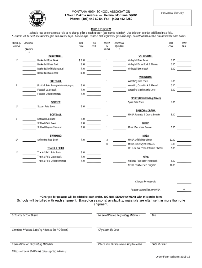 Welcome to this MHSA State Tournament. Doc Template | pdfFiller