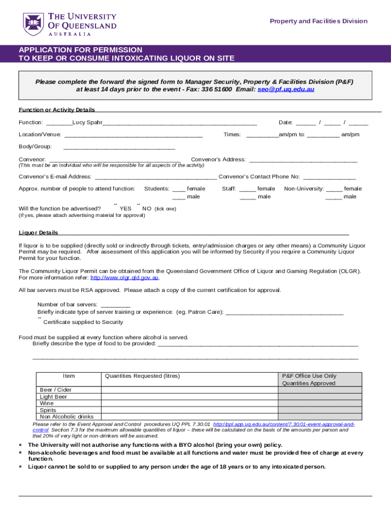 Bike Box Locker Application .docx - UQ Campuses Doc Template | pdfFiller