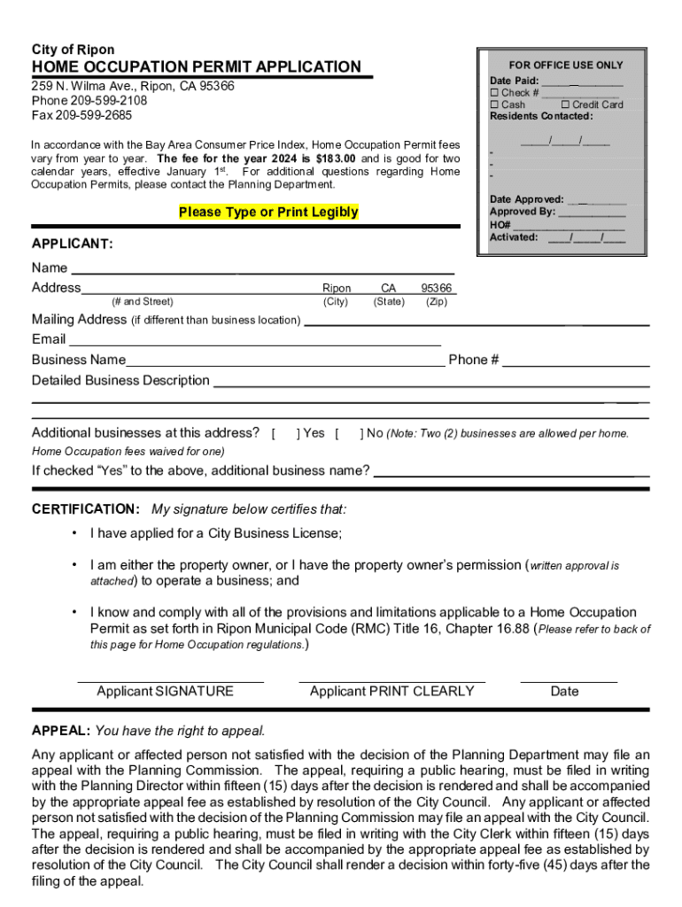 Fillable Online Tourist Rooming House (TRH) Permit Application Fax Email Print - pdfFiller