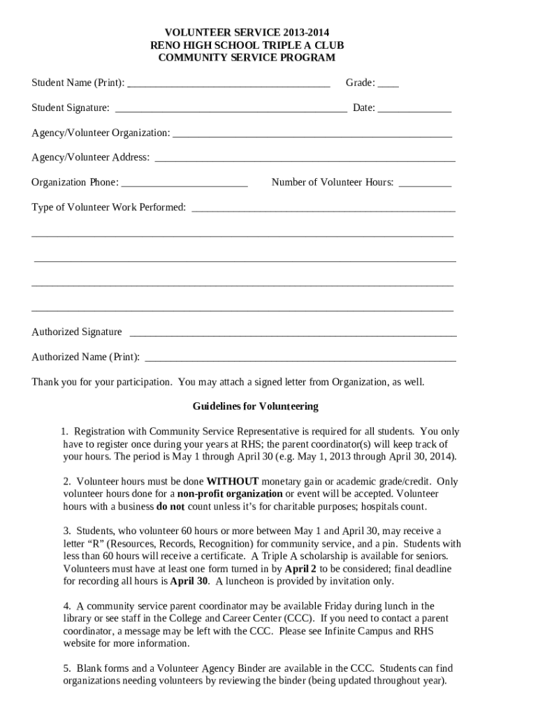 community service letter template 22 Doc Template | pdfFiller