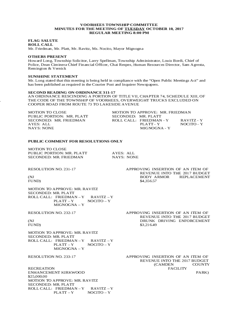 Howard Long, Township Solicitor, Larry Spellman, Township Administrator ...