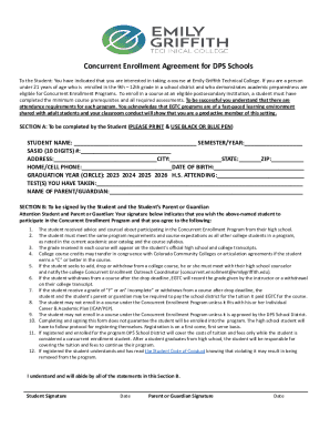 Fillable Online DPS Schools CE Agreement Form (College Select) Fax ...
