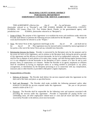 EXHIBIT B CONTRACT, LEASE, AGREEMENT CONTROL ... Doc Template | pdfFiller