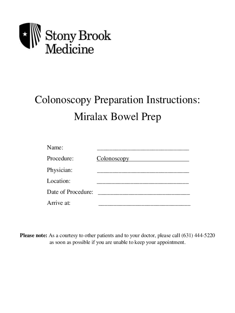 Fillable Online Colonoscopy Preparation Instructions: SUTAB Bowel Prep ...