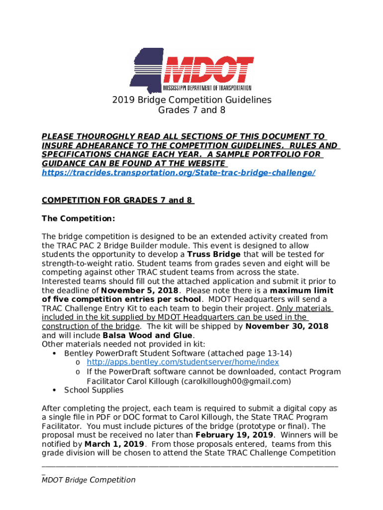 TRAC Bridge Builder Guidelines Grades 7-8 - msachieves mdek12 Doc ...