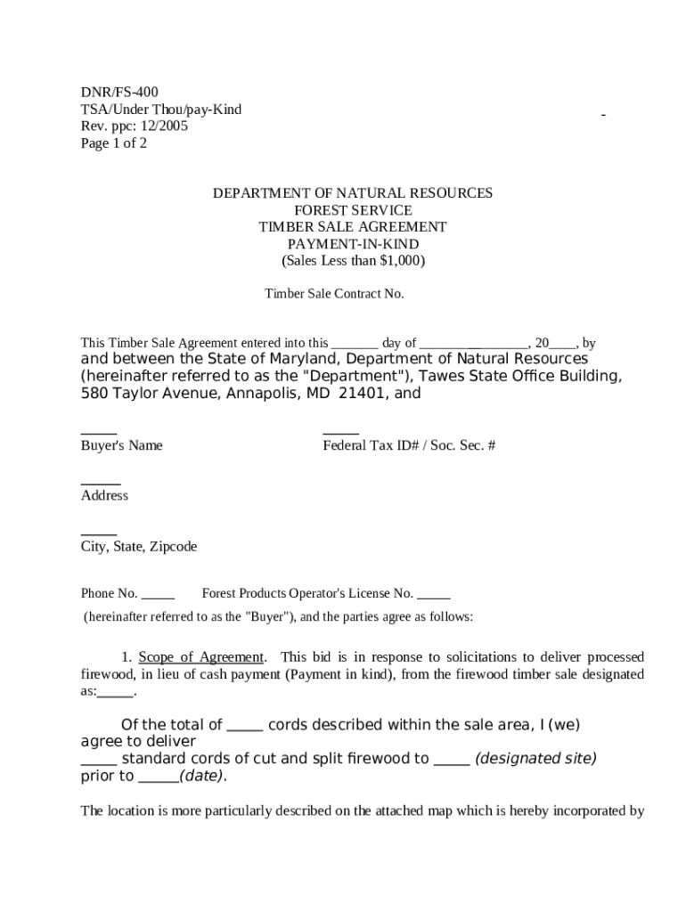 DNR/FS-400 - dnr maryland Doc Template | pdfFiller