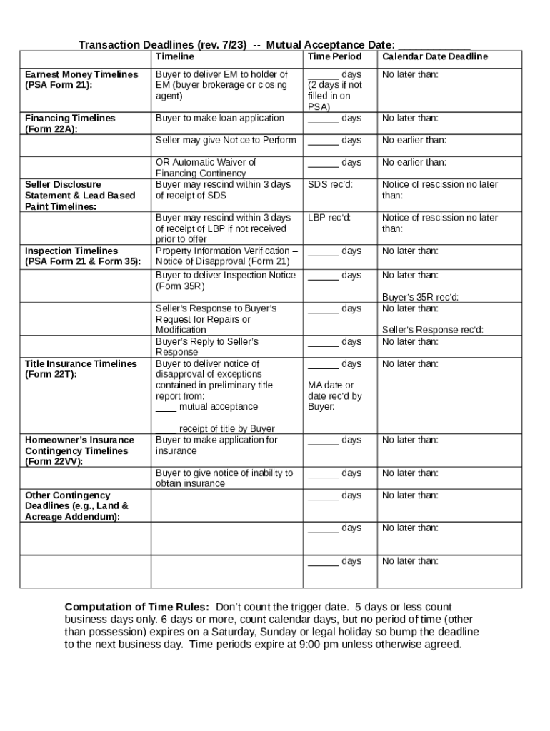 What Do Dates and Deadlines in Your Contract Mean? Doc Template | pdfFiller