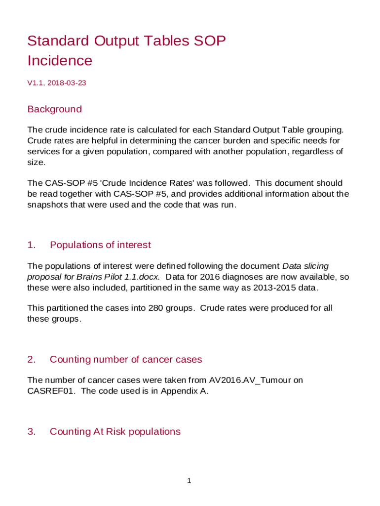Sample Crude Rate Calculation and Regression Analysis Doc Template ...