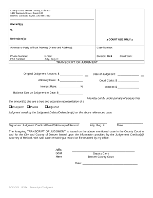 Notice and Summons to Appear for Trial - Denver County Court Doc ...