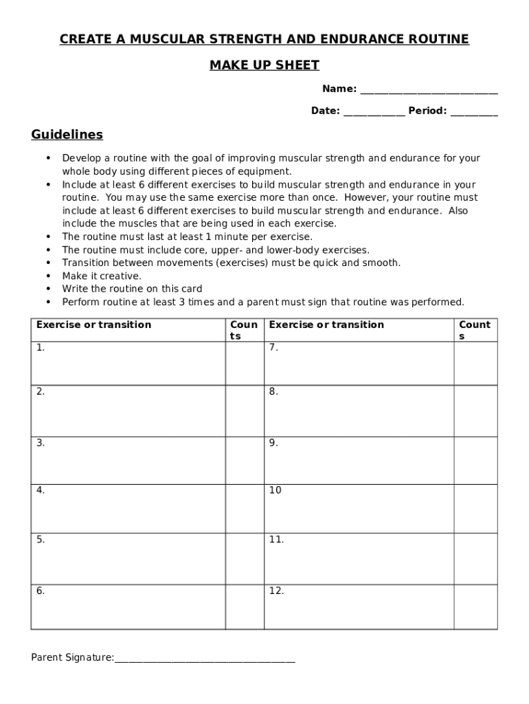 Muscular Strength: Benefits, Exercises, and More Doc Template | pdfFiller