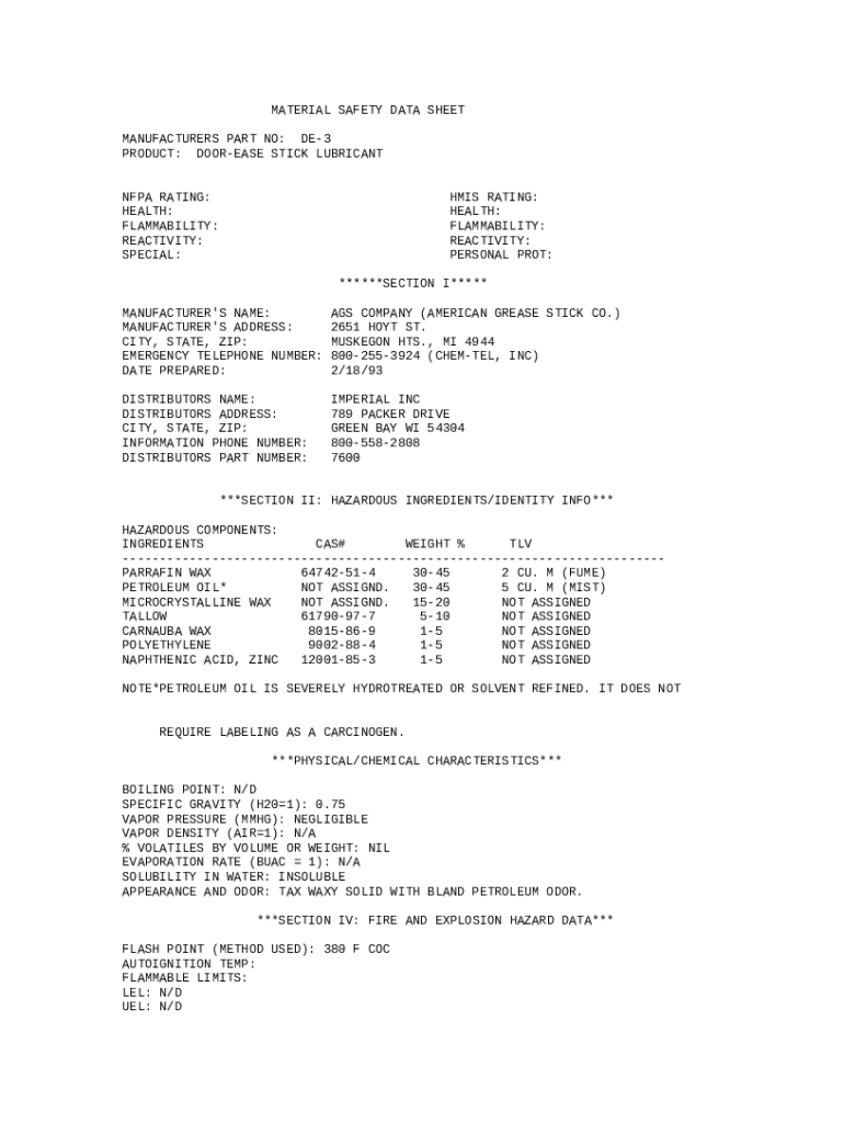 3M - Material Safety Data Sheet SECTION 1: PRODUCT AND Doc Template ...