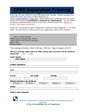 Peer Recovery Specialist (PRS) Training Application Doc Template ...