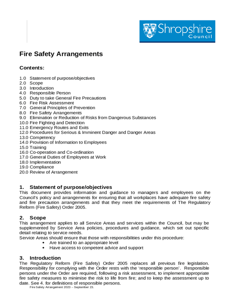 What is the Regulatory Re Fire Safety Order (RRFSO)? Doc Template ...
